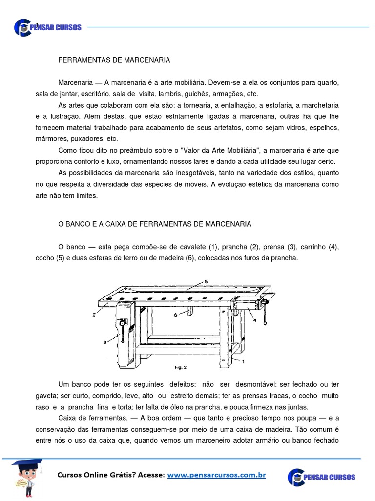 Carpintaria Aula-1 | PDF | Carpintaria | Ferramentas