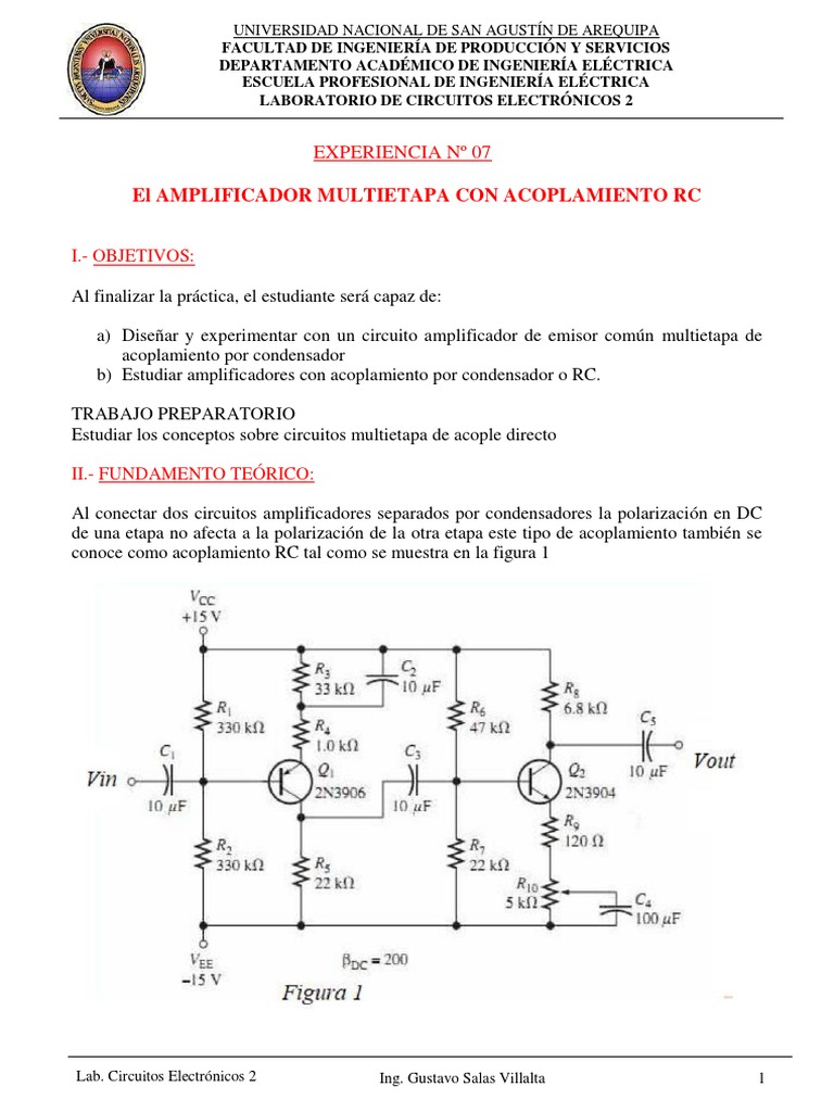 Exp 7 | Descargar gratis PDF | Electrónica | Transistor