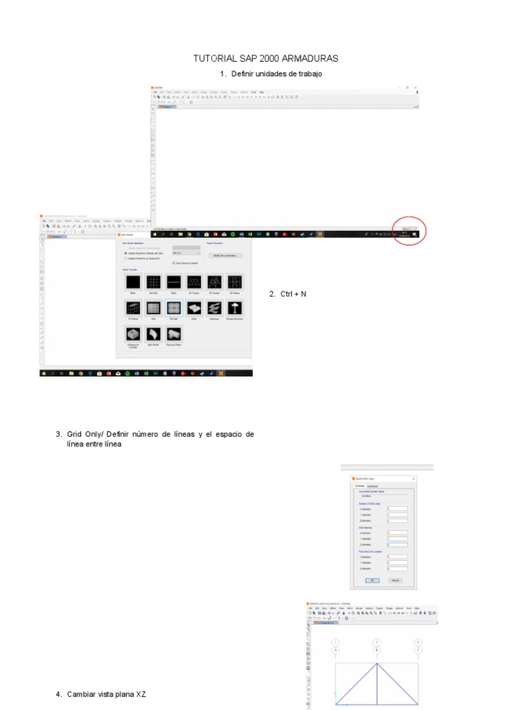 TUTORIAL SAP 2000 ARMADURAS | PDF