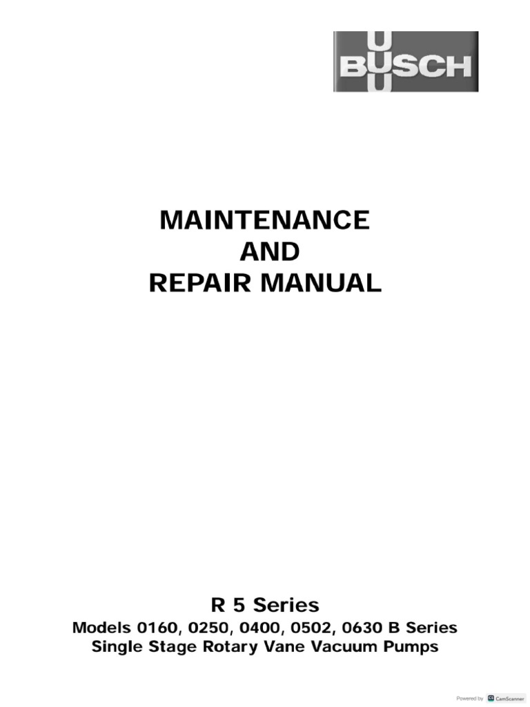 Busch - R - 5 - 0160 - 0250 - 0400 - 0502 - 0630 - B (3) - 085131 | PDF