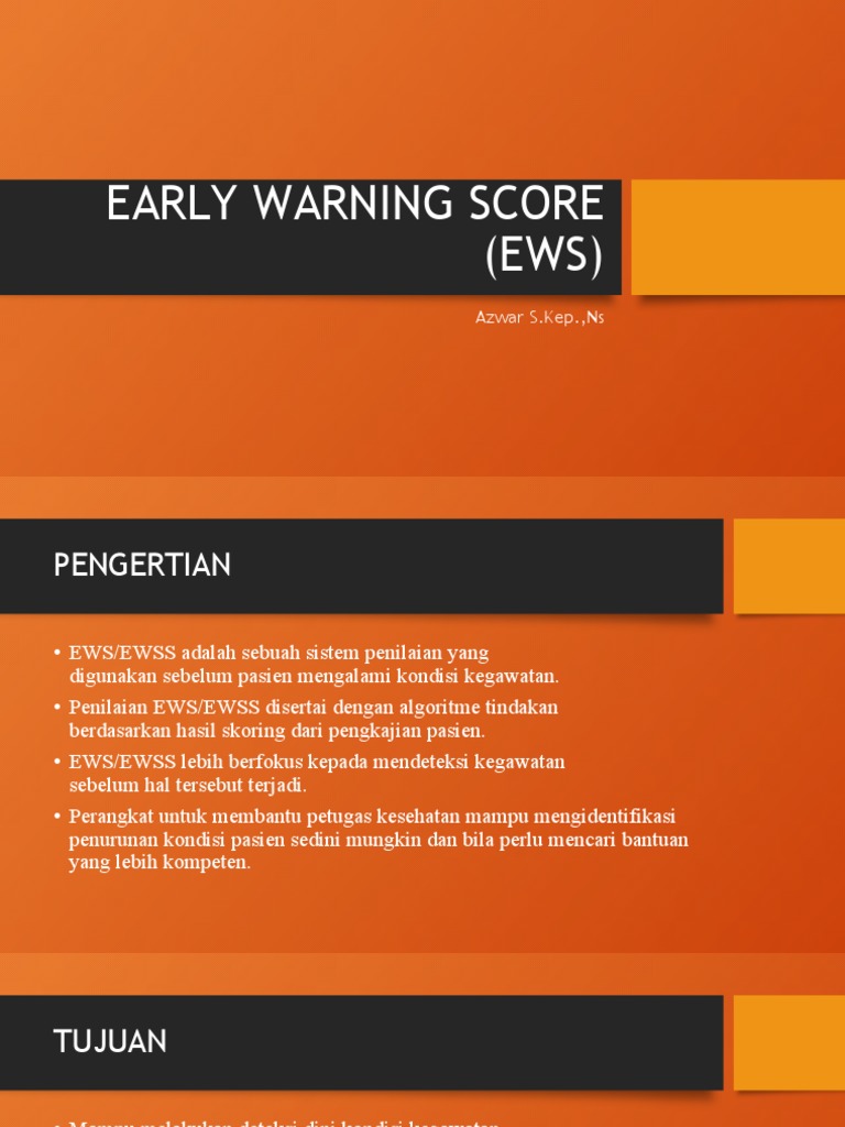 Early Warning Score (Ews) | PDF