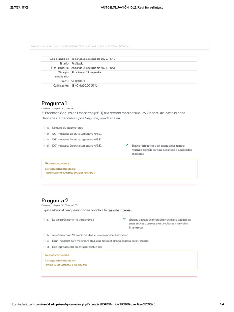 Autoevaluación Idl2 - Proyecto 2 | PDF | Bancos | Dinero
