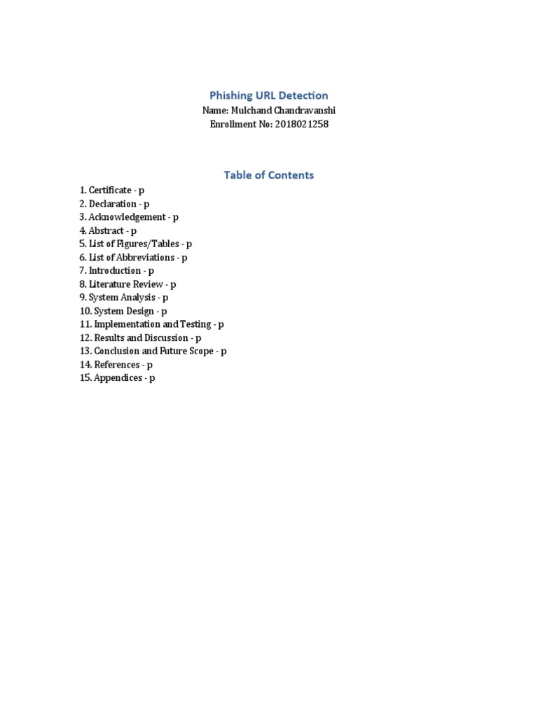 Phishing URL Detection Report | PDF Phishing URL Detection Report | PDF