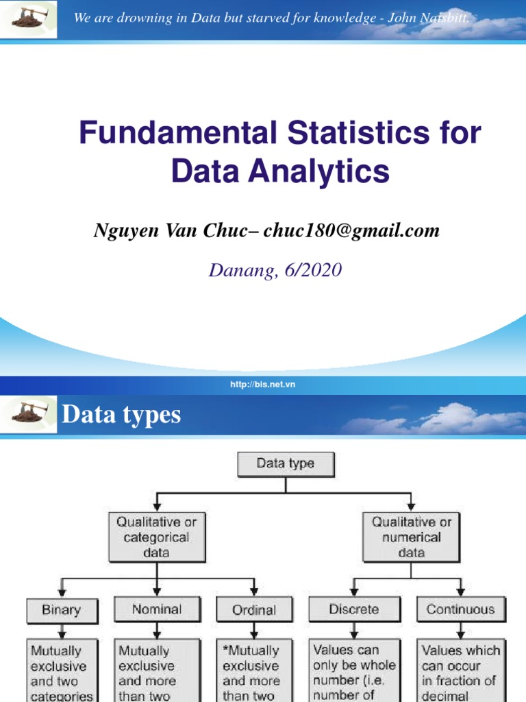 Fundamental Statistics Data Analytics | PDF