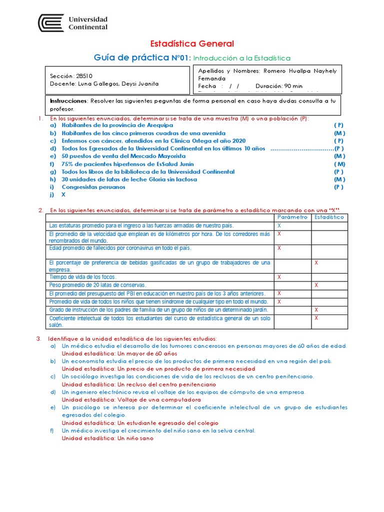 Guia Practica Semana 1 Resuelto | PDF | Nivel de medida | Estadísticas