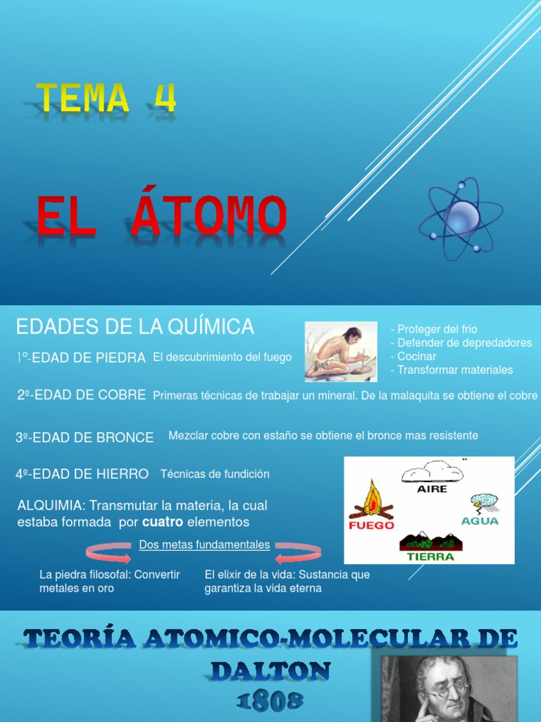 Tema 4 El Atomo 2ºeso | PDF | Núcleo atómico | Isótopo