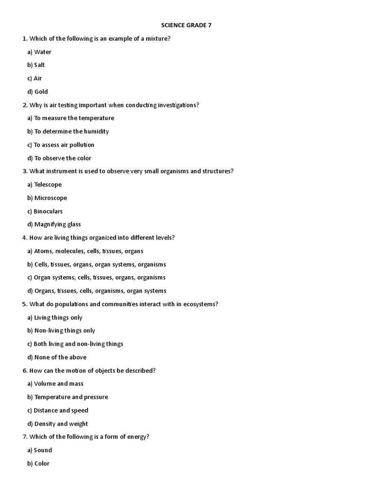 Science Grade 7 Nat Review | PDF | Earth | Sun