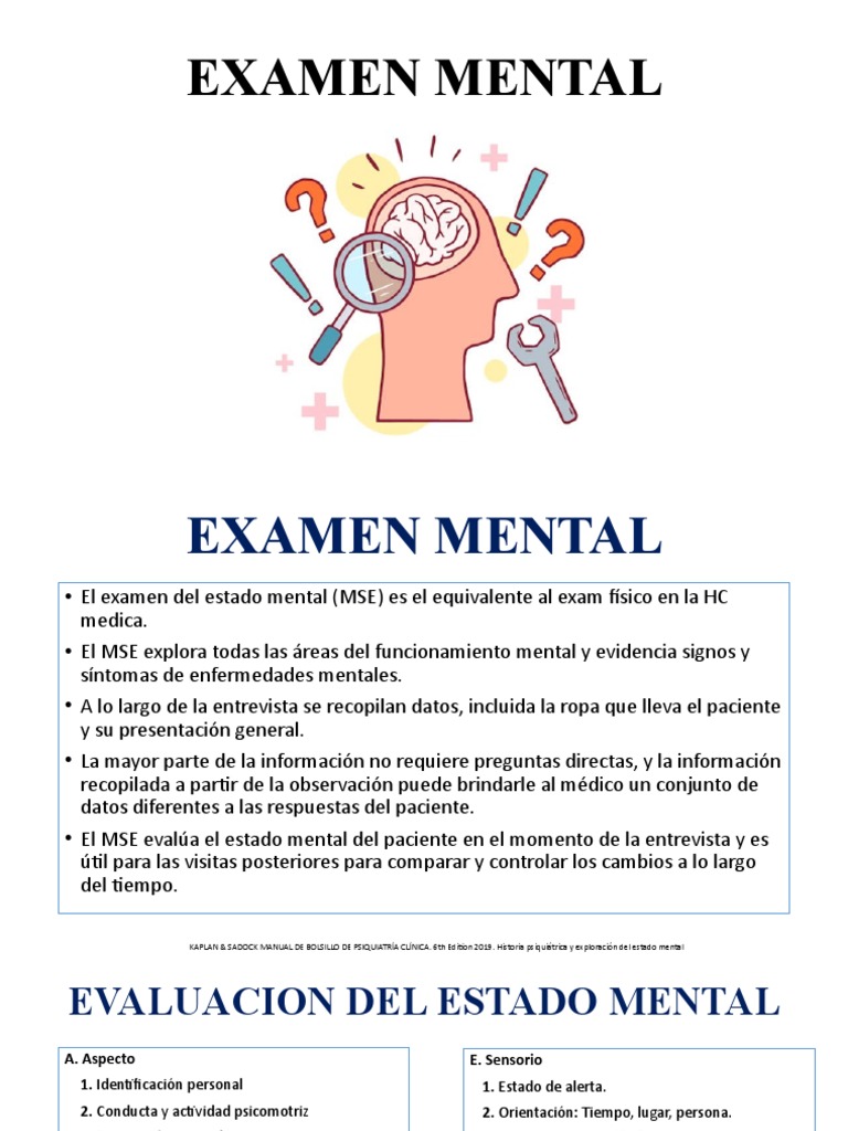 Examen Mental | PDF | Memoria | Alucinación