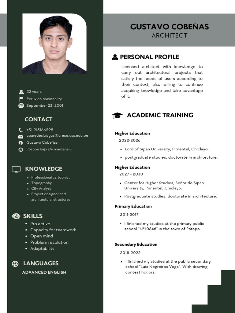 Curriculum Vitae/ingles Ii | PDF | Architect