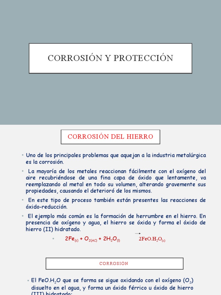Corrosión y Protección | PDF | Corrosión | Redox