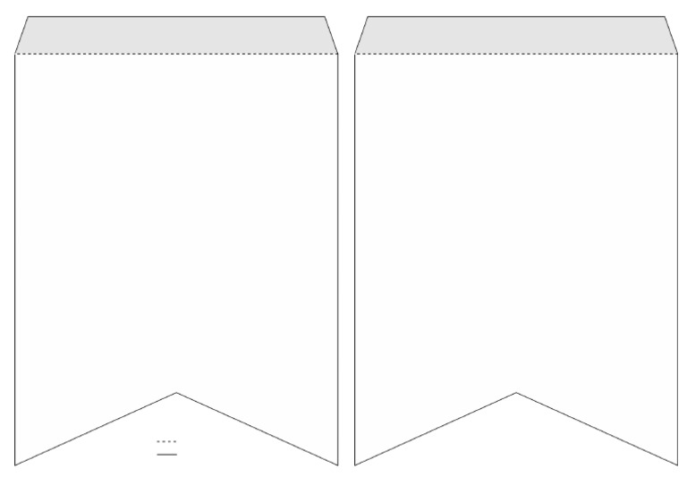 Swallowtail Pennant Banner Template Paper Crafts | PDF