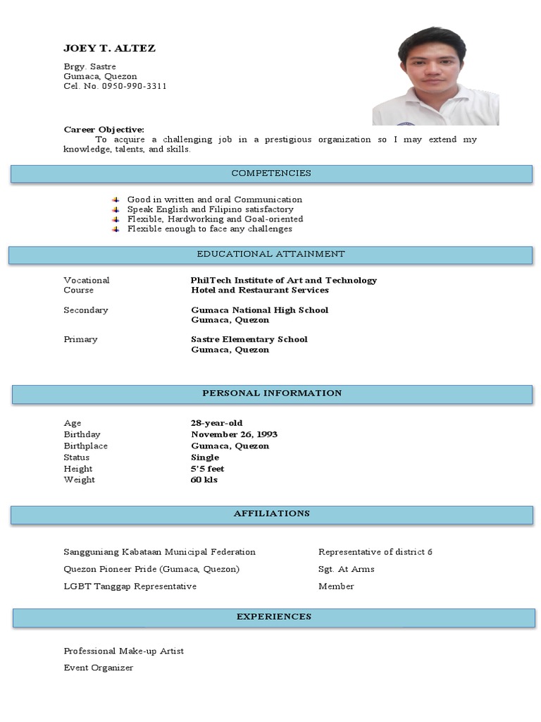 SK Joey Resume | PDF