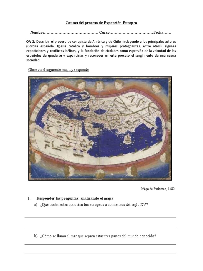 Guía de Expansión y Exploración Europea 5º Básico | PDF | Europa