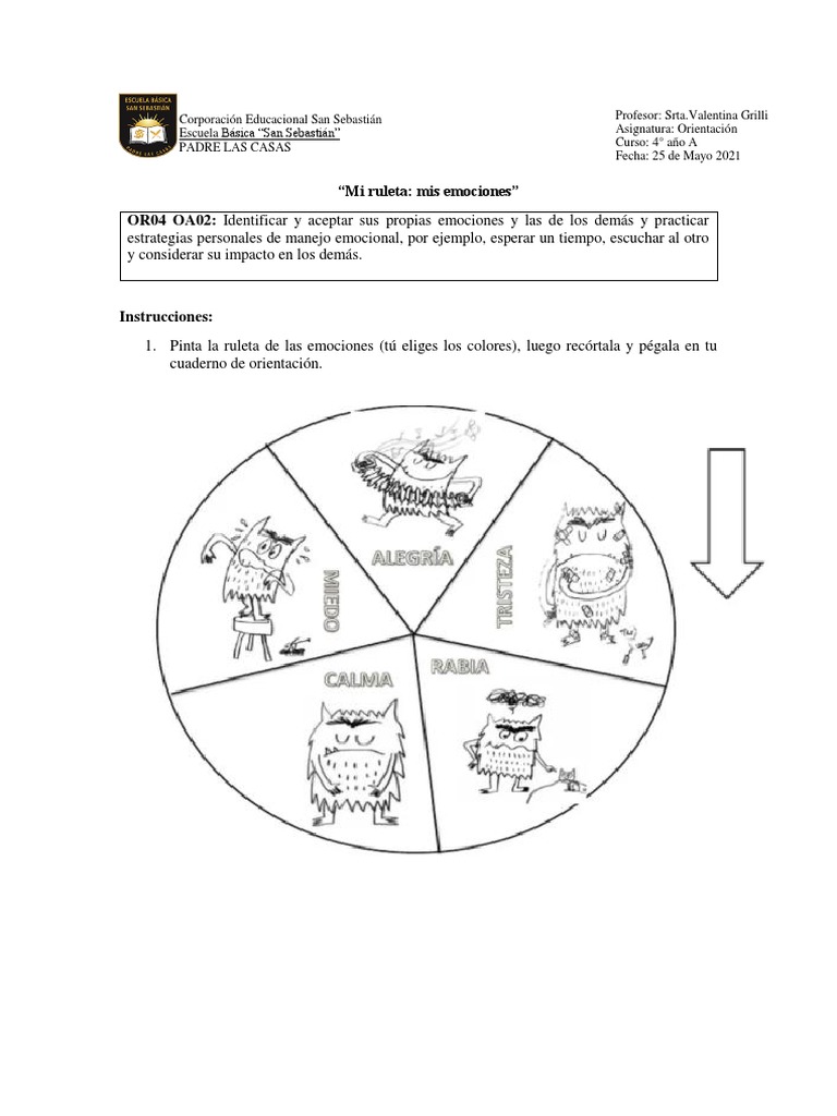 4A Orientacion Guia Mi Ruleta Emociones | PDF