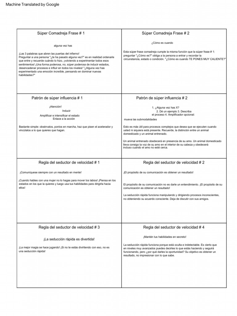 Ross Jeffries Patrones | PDF | Pensamiento | Mente inconsciente