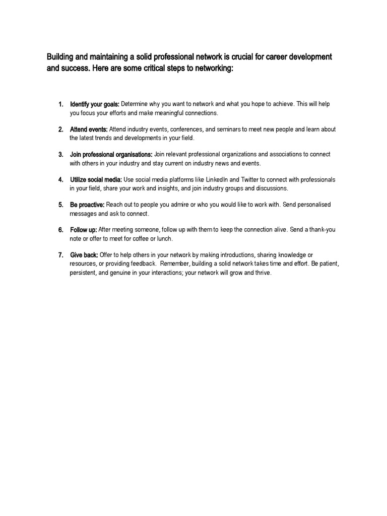 Mastering Professional Networking | PDF