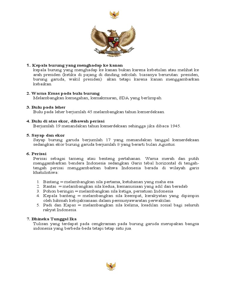 Makna Lambang Negara | PDF | Sejarah