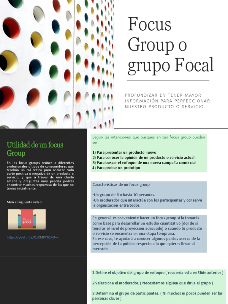 Focus Group o Grupo Focal | PDF | Grupo de enfoque