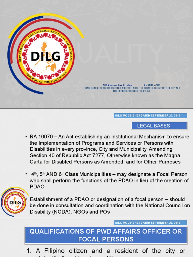 PDAO Powerpoint Presentation | PDF | Welfare | Accessibility