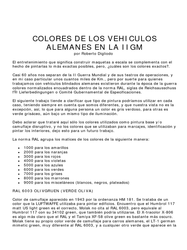 Colores Ral | PDF | Color | Tecnicas artisticas