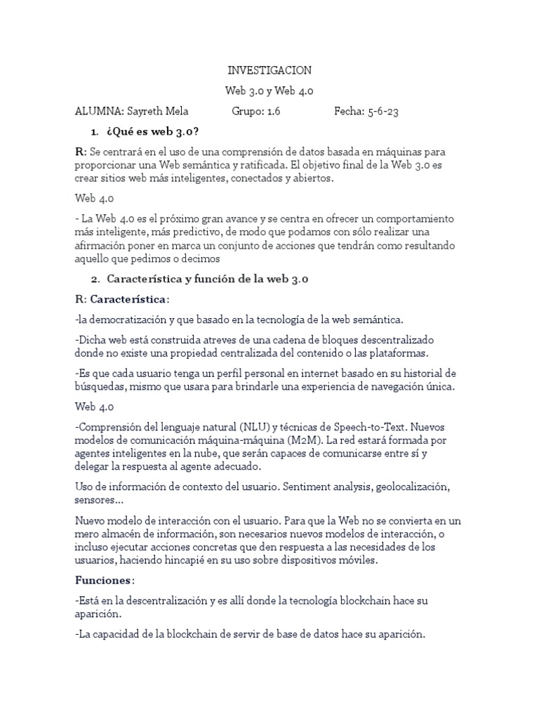 Web 3 y Web 4 1.6 | PDF | Red mundial | Internet y web