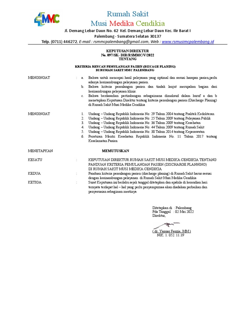 Regulasi Kriteria Discage Plaining | PDF