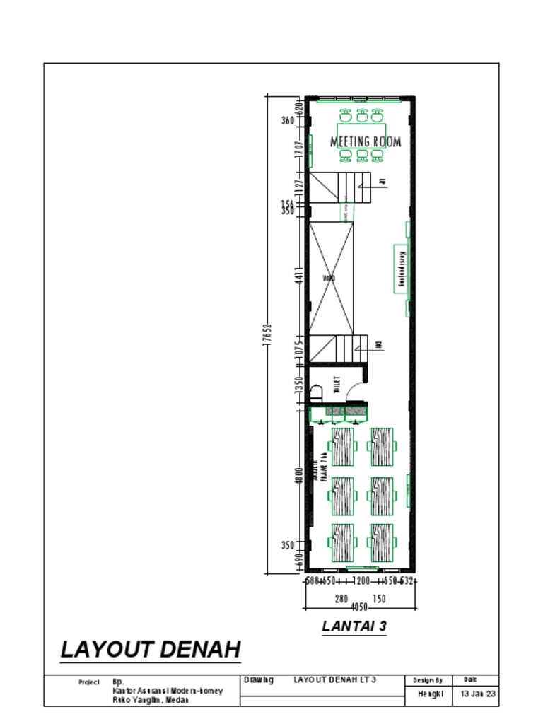 Layout Design for Modern Office Ruko | PDF