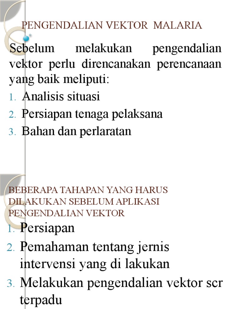 Pengendalian Vektor Dan Malaria | PDF