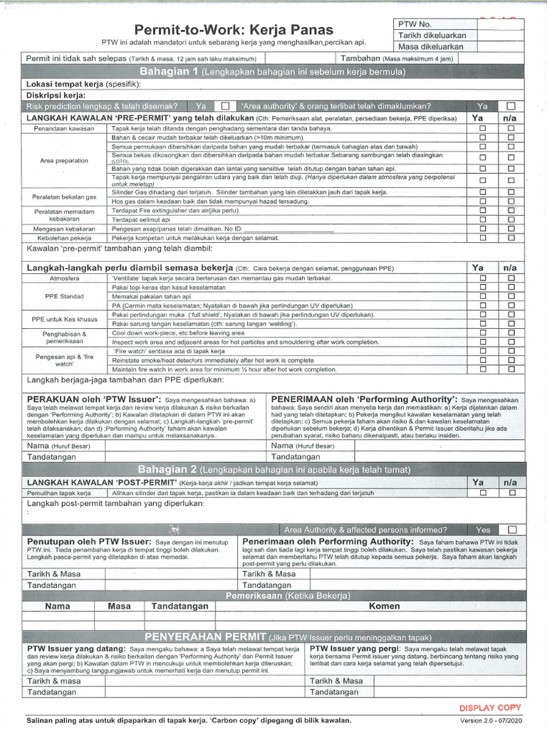 EEC PTW Hot Work | PDF