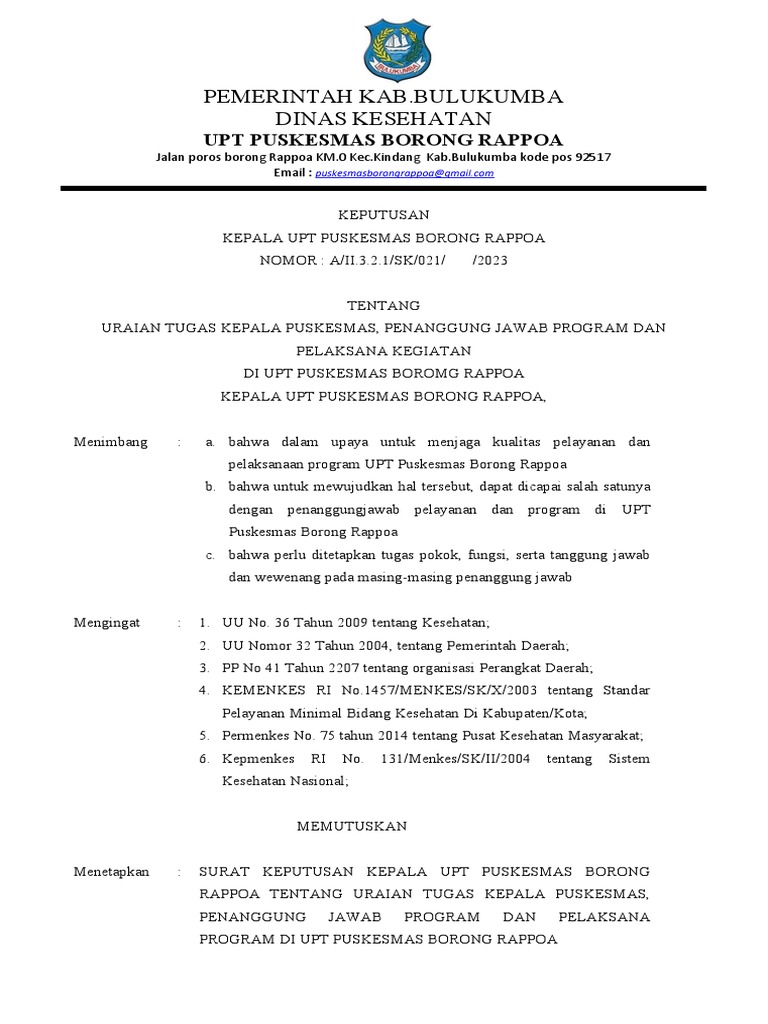 1321 SK Uraian Tugas | PDF