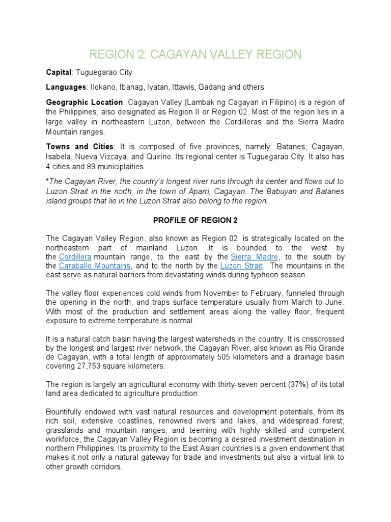 Region 2 | PDF | Philippines