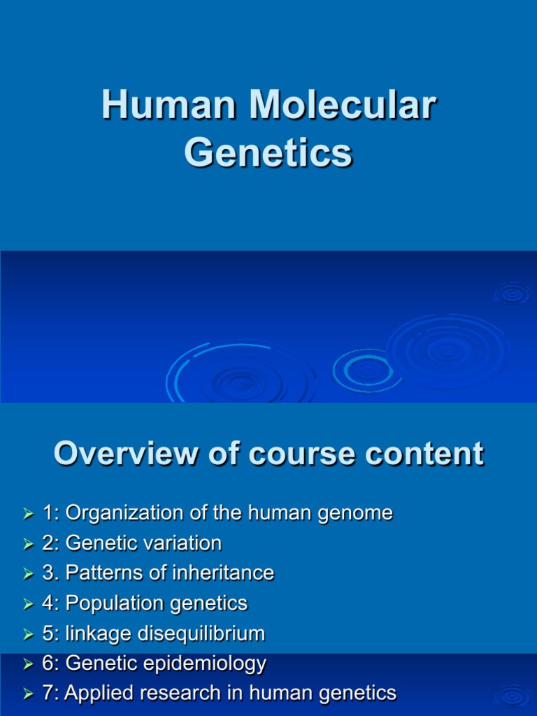 Human Molecular Genetics | PDF | Gene | Human Genome