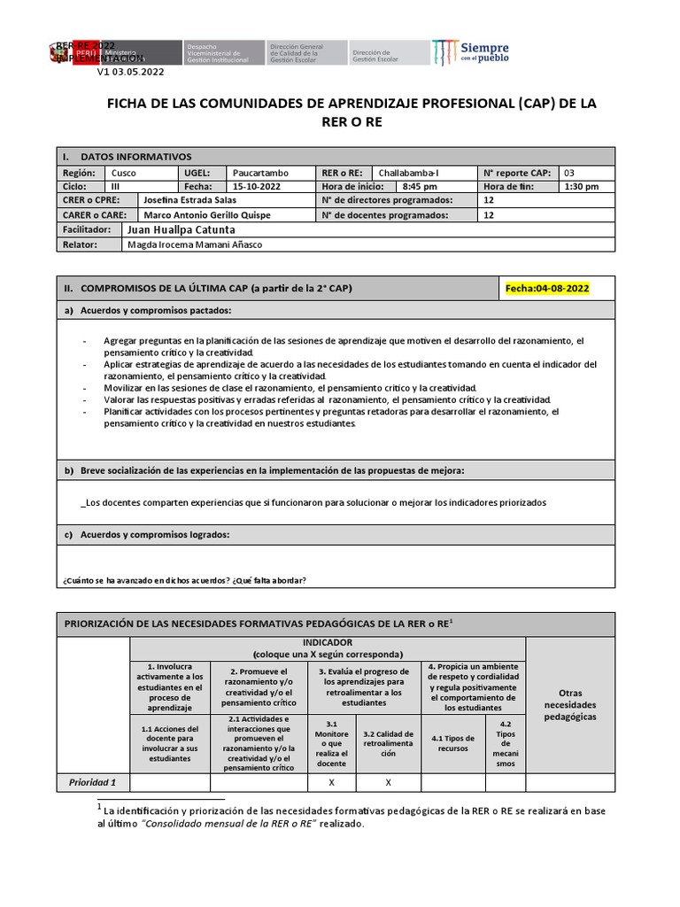 Cap III 2022 | PDF | Enseñando | Salón de clases