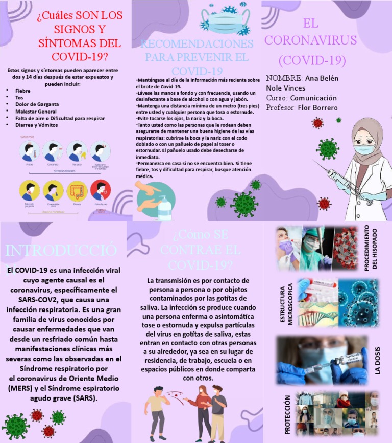 Tríptico Informativo sobre COVID-19 | PDF | Enfermedades y trastornos ...