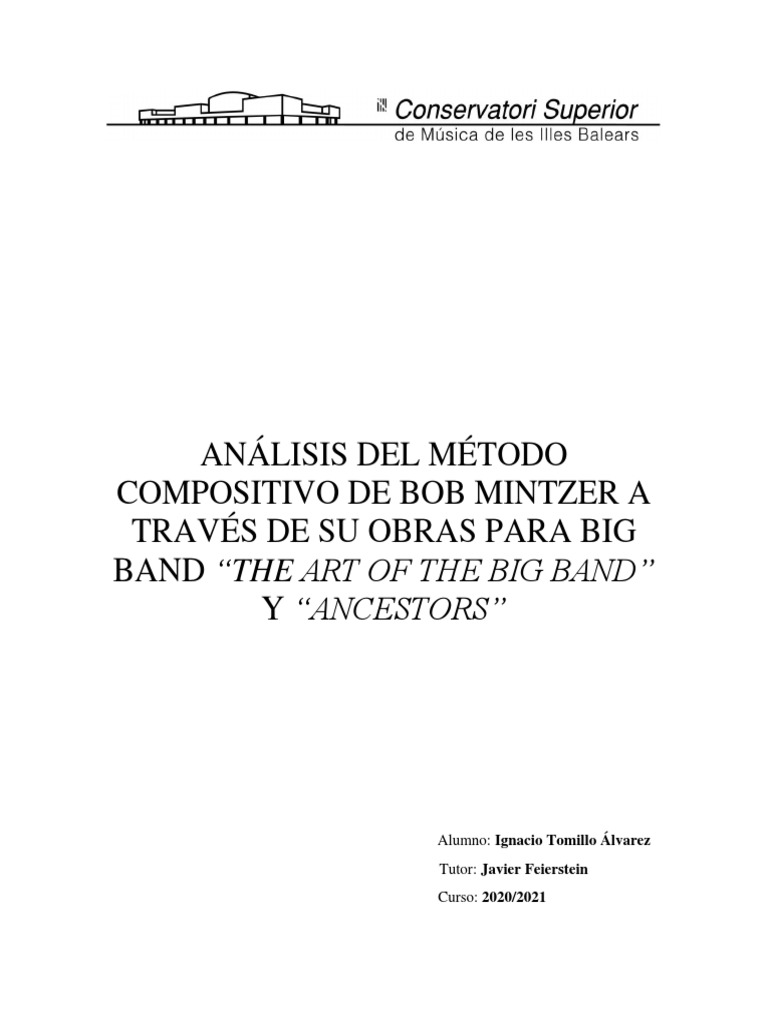Análisis de Mintzer en Big Band | PDF | Jazz | Saxofón
