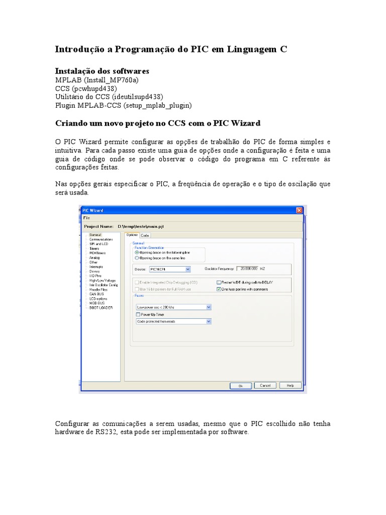 Introdução A Programação Do PIC em Linguagem C | Download grátis PDF ...
