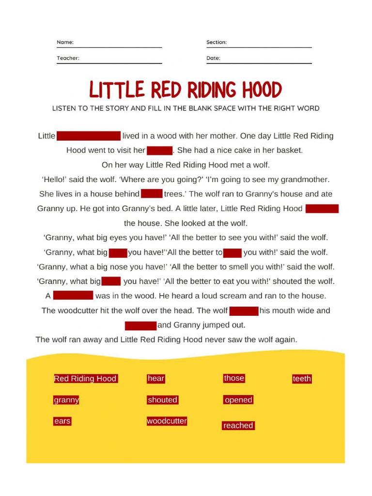Little Red Riding Hood | PDF