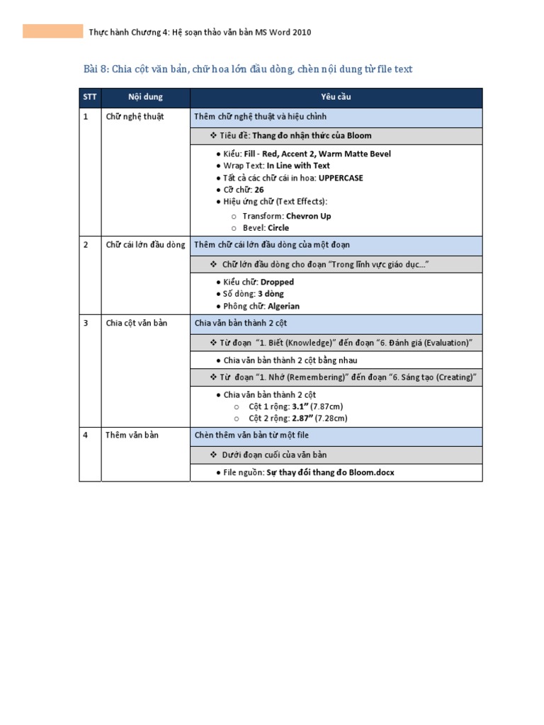 C4 - Yeu Cau TH - Bai 8 | PDF