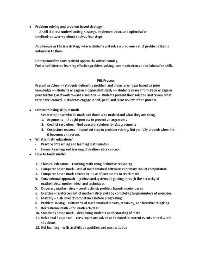 Fact-Sheet-Principle in Teaching Math | PDF