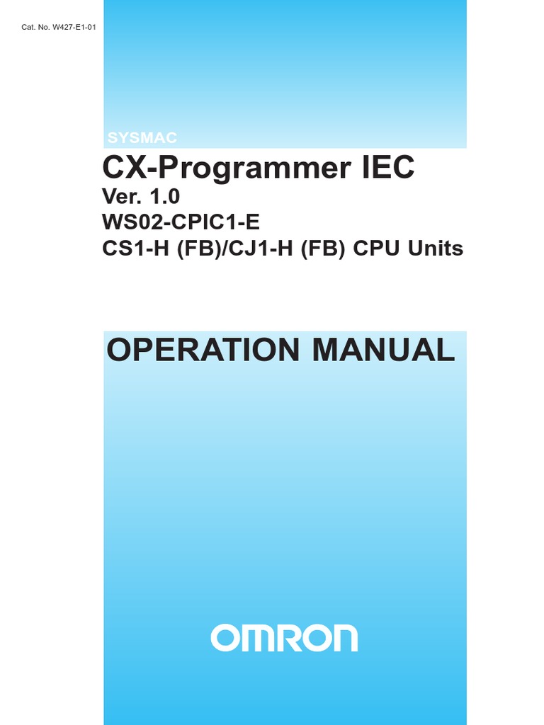 W427 E1 01+WS02 CPIC1 E+CxProgrammer IEC Operation - Manual | PDF | Programmable Logic ...