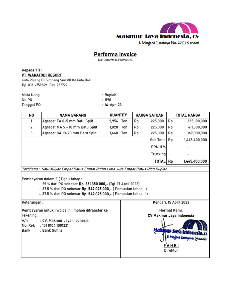 Performa Invoice | PDF