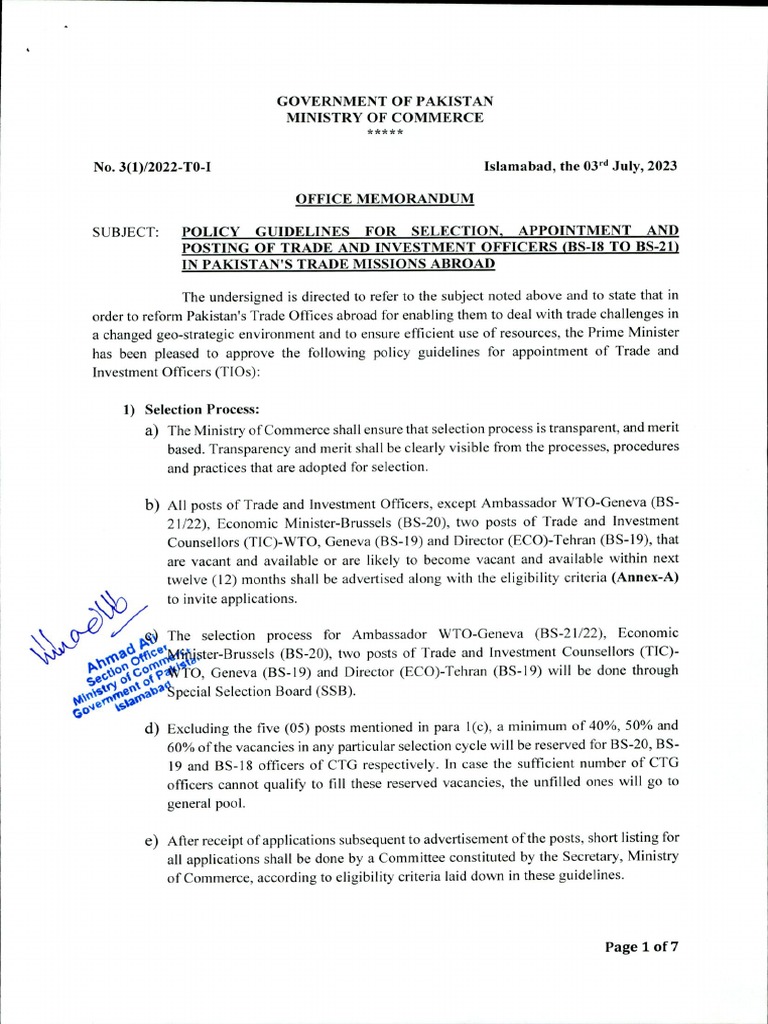 Policy Guidlines 2023 - 2 | PDF | Pakistan | Government Of Pakistan