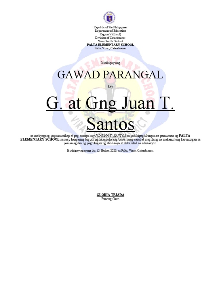 Gawad Parangal 1 | PDF