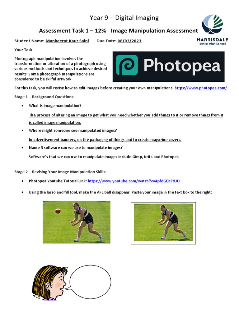 Task 1 - Image Manipulation Task V2-Compressed | PDF | Image Editing | Computing