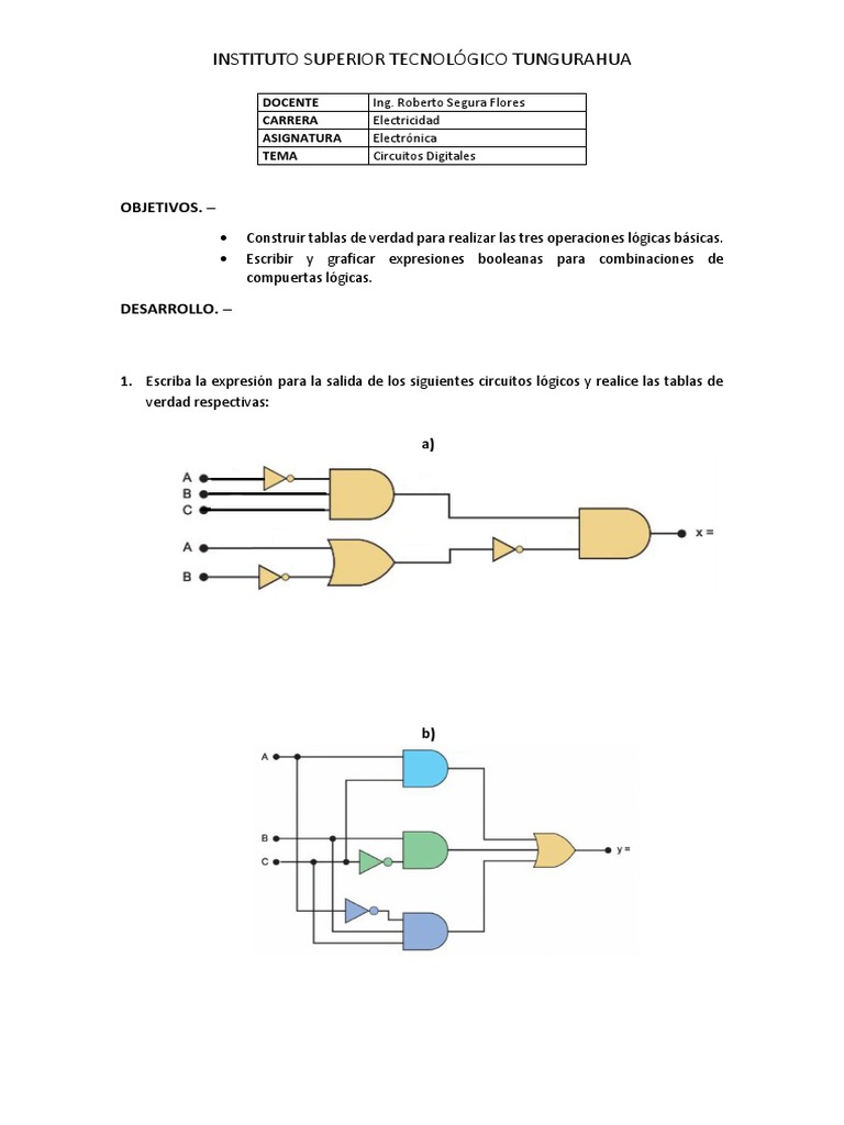 IIP - 3. Tarea Circuitos Combinacionales | PDF
