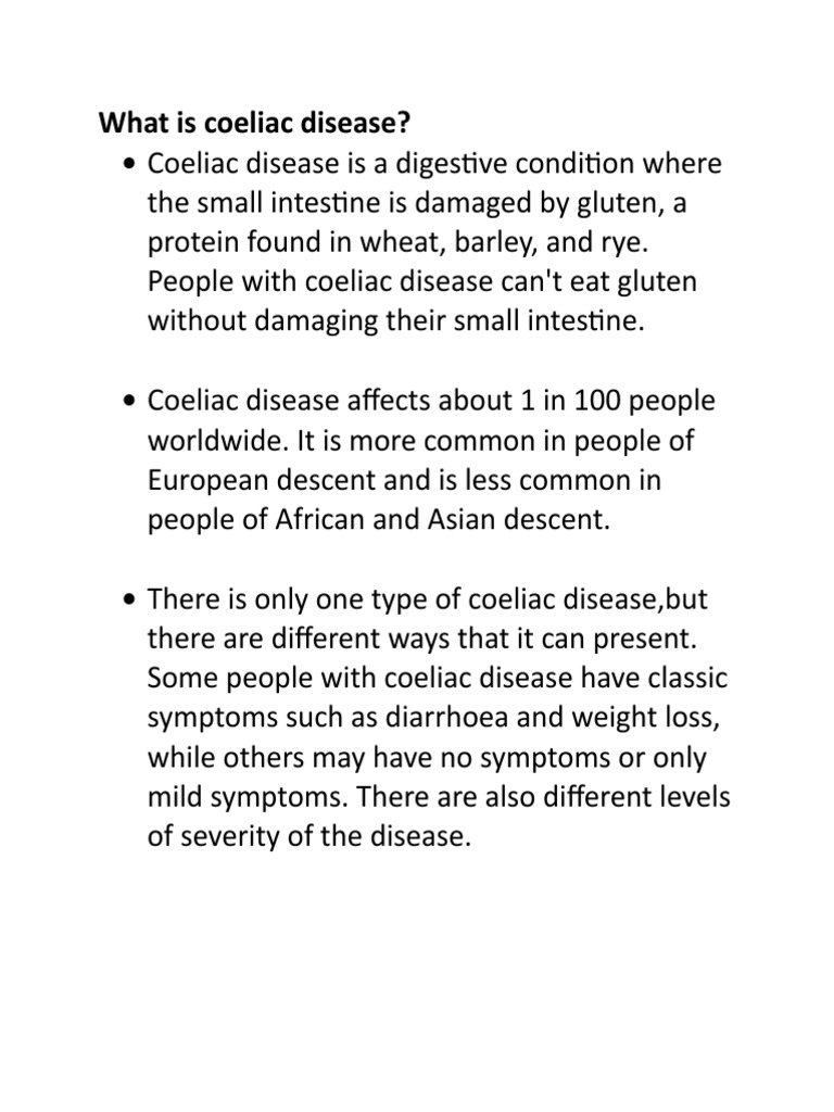 What Is Coeliac Disease? | PDF | Coeliac Disease | Gluten Free Diet