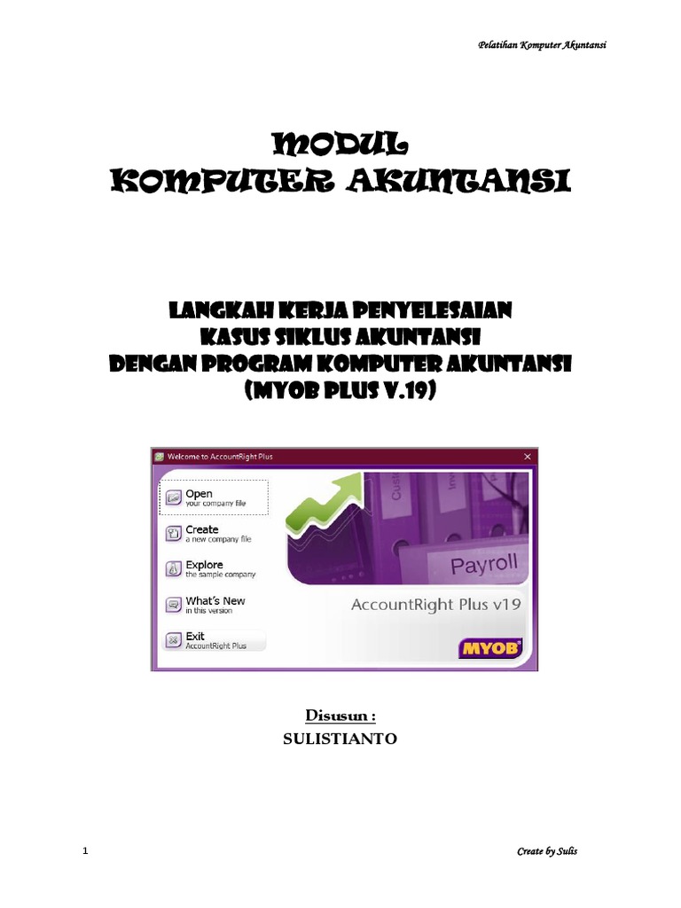 Panduan MYOB Plus V19 Akuntansi | PDF