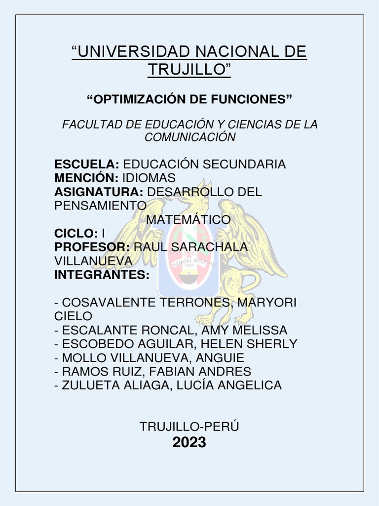 OptimizaciÓn De Funciones Pdf Optimización Matemática Economias