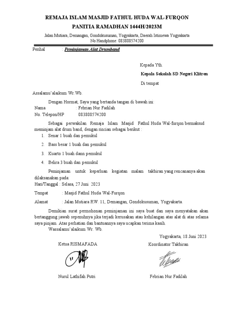 Surat Drumband-6 | PDF