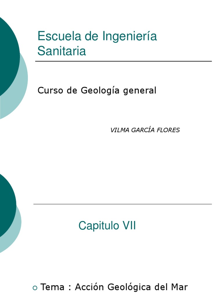 Cap. Vii Accion Geologica Del Mar | PDF | Marea | Costa